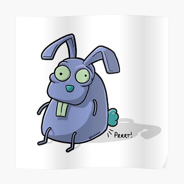 "Derp rabbit farting" Poster for Sale by AndreGascoigne | Redbubble