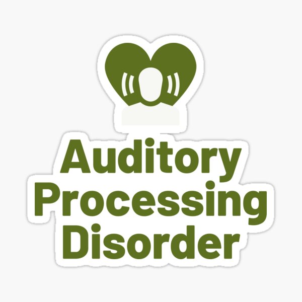 "Auditory Processing Disorder, APD" Sticker by GarbledLife | Redbubble