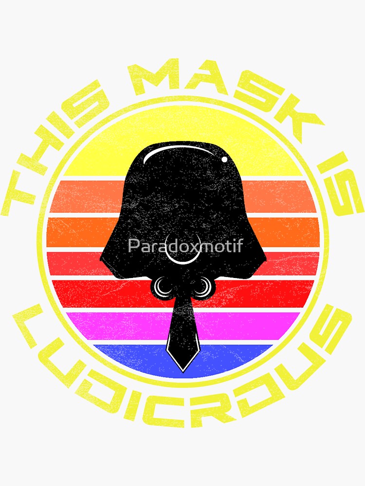 "Spaceballs Ludicrous vintage mask" Sticker by Paradoxmotif | Redbubble