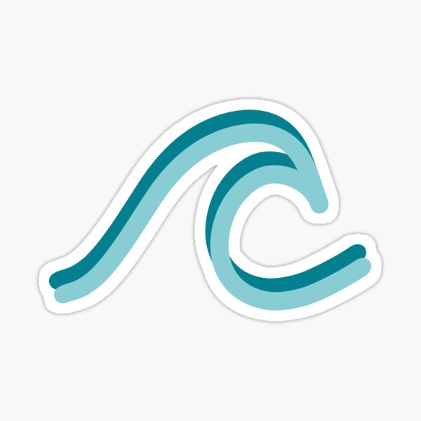 "Simple blue wave sticker" Sticker for Sale by lilly-wegs | Redbubble