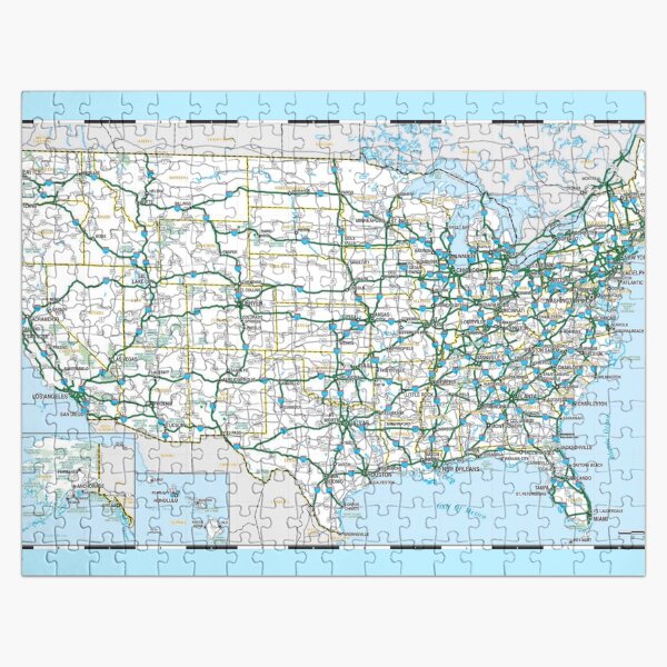 "US Highways Roadmap" Jigsaw Puzzle for Sale by WanderingLife | Redbubble