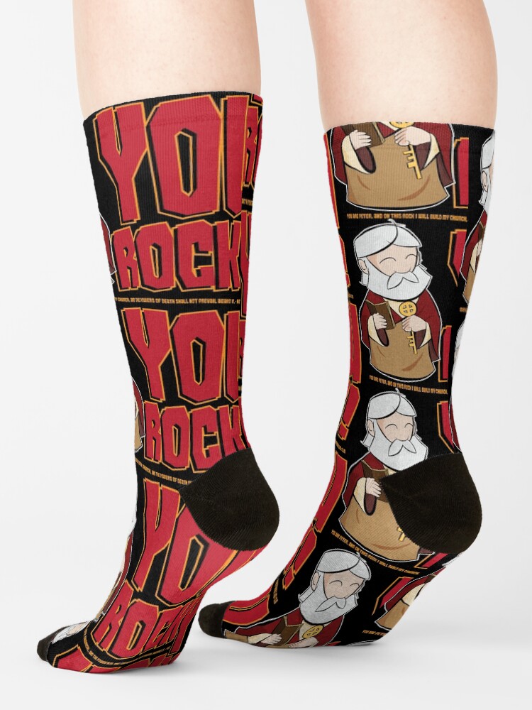 "You Rock! St. Peter" Socks for Sale by artjuniverse | Redbubble