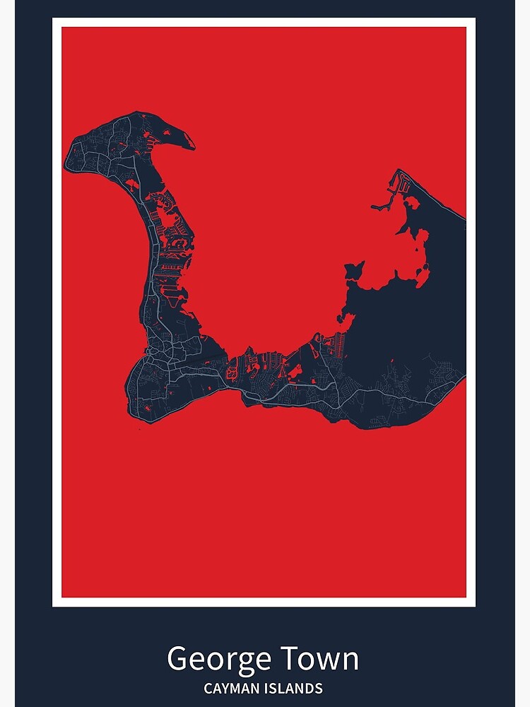 "George Town Map Print, George Town Map Poster, George Town Map Wall ...