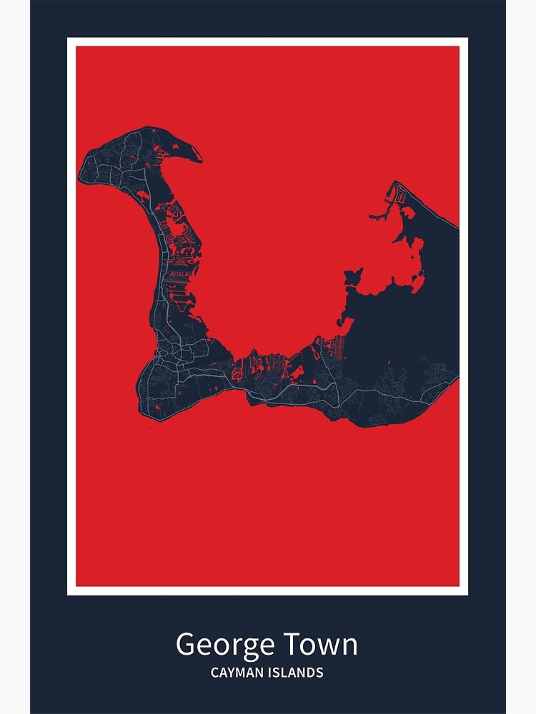 Lámina fotográfica «George Town Map Print, George Town Map Poster ...