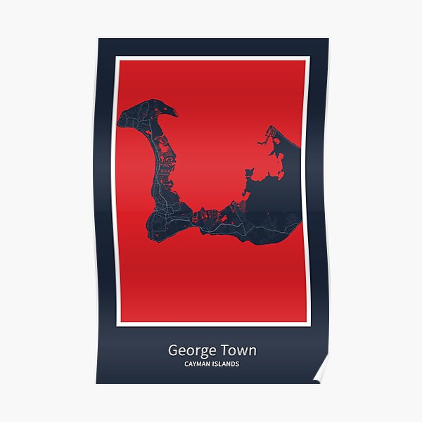 "George Town Map Print, George Town Map Poster, George Town Map ...