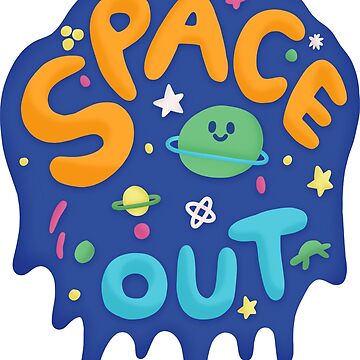 "space out ! aesthetic drippy space design" Art Board Print for Sale by ...