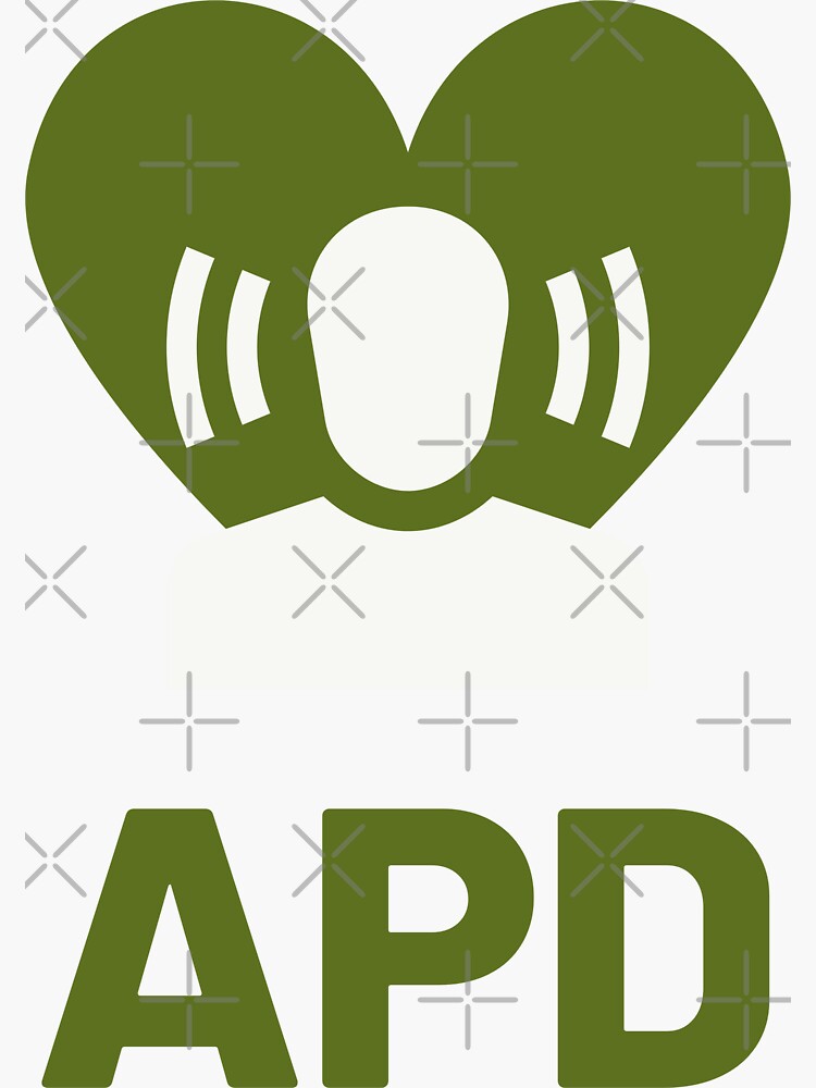 "Auditory Processing Disorder, APD" Sticker for Sale by GarbledLife ...