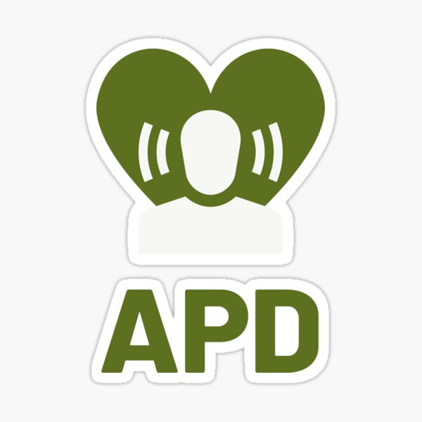 "Auditory Processing Disorder, APD" Sticker for Sale by GarbledLife ...