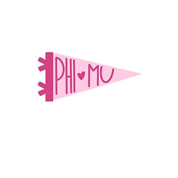 "Phi Mu Banner" Sticker for Sale by lhaverty | Redbubble