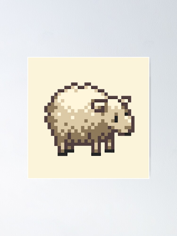 "Stardew Valley Pixel Sheep" Poster for Sale by edevyor | Redbubble