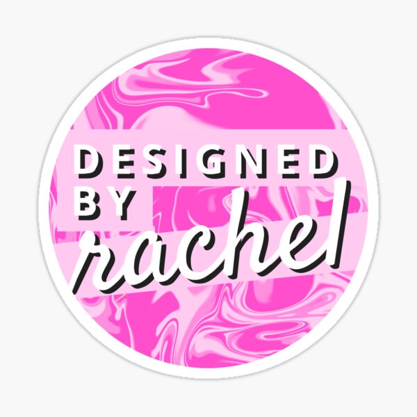 "Designed by Rachel Official logo" Sticker for Sale by Rpadnis | Redbubble