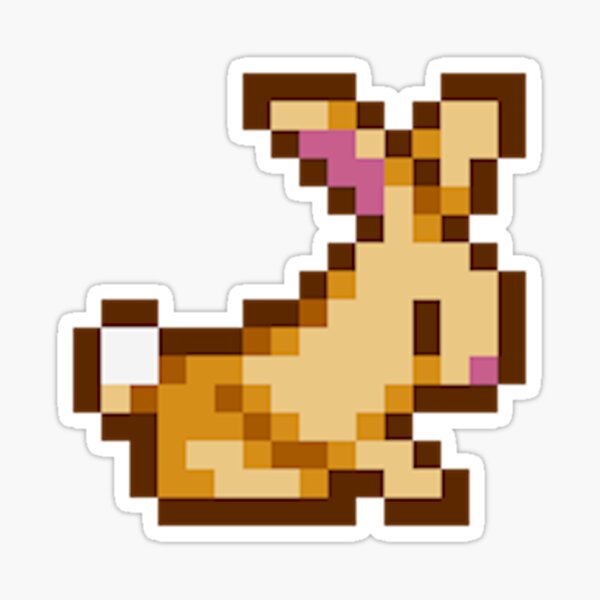"Stardew Valley Pixel Rabbit" Sticker by edevyor | Redbubble