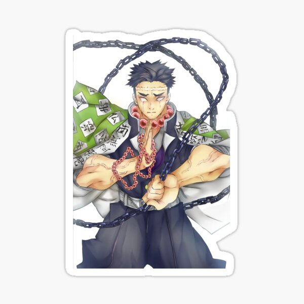"Gyomei Demon Slayer Stiker" Sticker for Sale by NIHLAWAKODE | Redbubble
