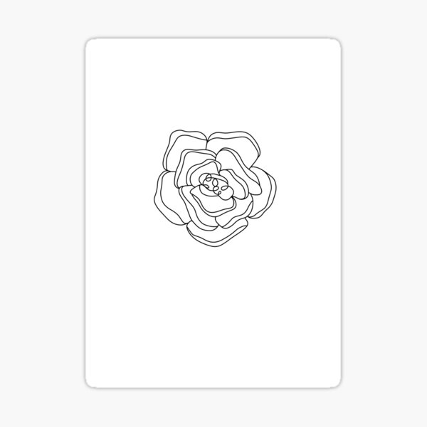 "Rose Flower Outline" Sticker by deepamarti | Redbubble