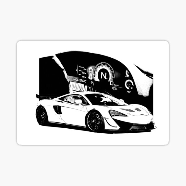 "McLaren GT Race Car graphic print" Sticker for Sale by outffocus ...