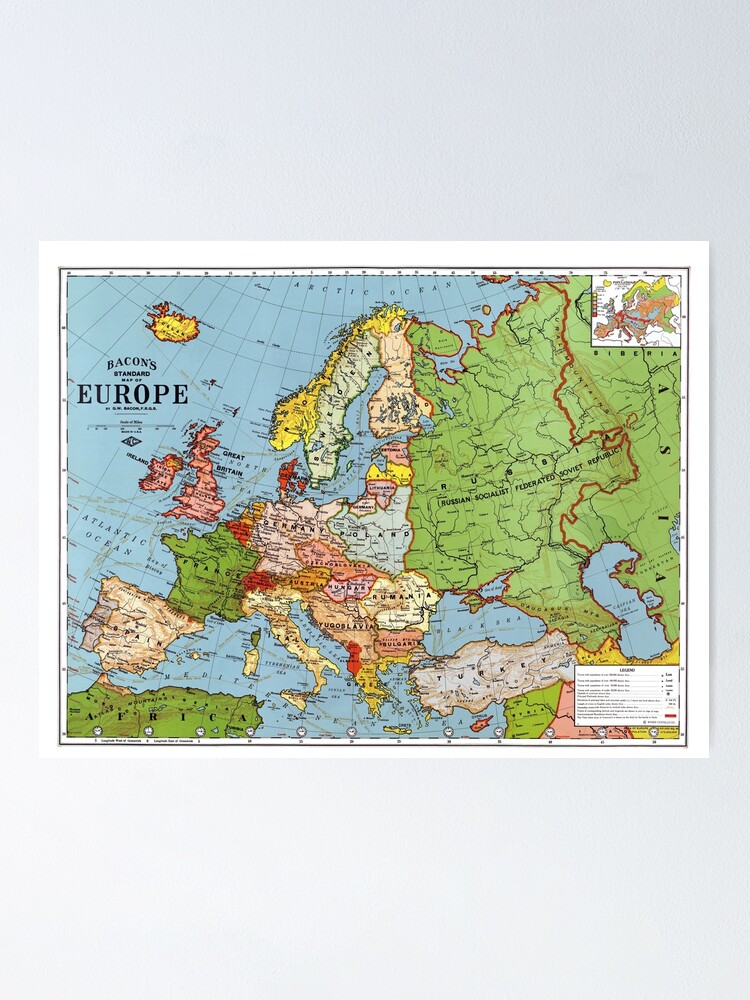 "Europe Map" Poster for Sale by PavelPol | Redbubble
