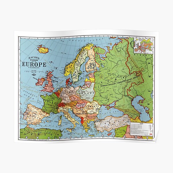 "Europe Map" Poster for Sale by PavelPol | Redbubble