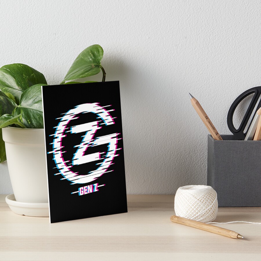 "Gen Z glitch logo" Art Board Print for Sale by DzineMon | Redbubble