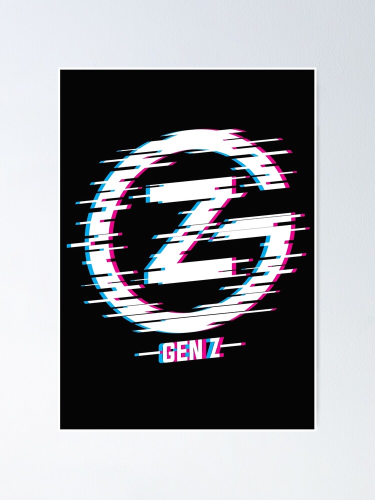 "Gen Z glitch logo" Poster for Sale by DzineMon | Redbubble