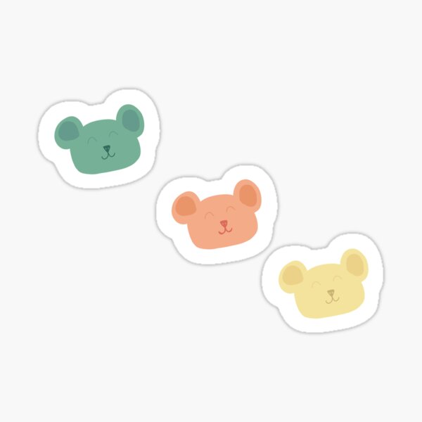 "Three Bears Design Pack" Sticker by TealTurtle-1027 | Redbubble