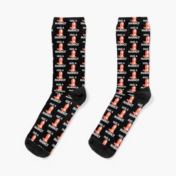 "Hug A Marmot" Socks by IvanHo | Redbubble