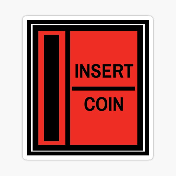 "Insert coin arcade games nostalgia 80s" Sticker for Sale by Abile84 ...
