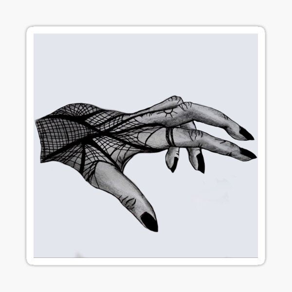 "Goth finger dance - White" Sticker for Sale by SpiritgardenArt | Redbubble