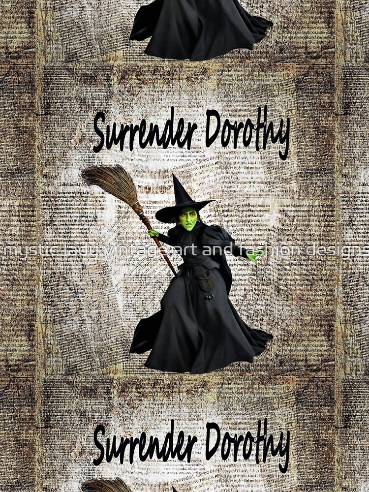 "Surrender Dorothy wicked witch oz digital mixed media vintage art by ...