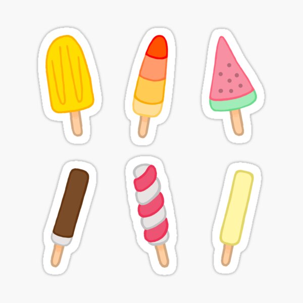 "Popsicles Ice Cream Set" Sticker by PeppaThePenguin | Redbubble