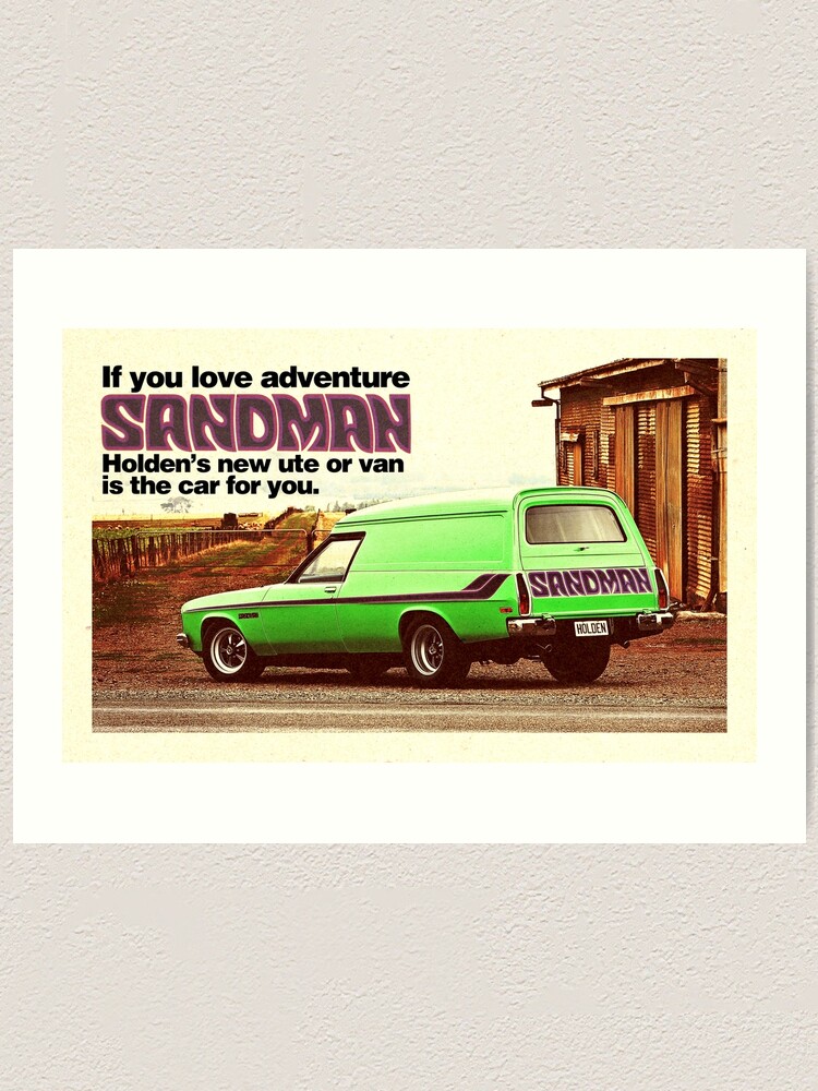 "Holden Sandman Panel Van - Nostalgic ©" Art Print by BlulimeMerch ...