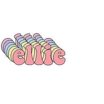 "ellie name sticker" Sticker for Sale by youtubemugs | Redbubble