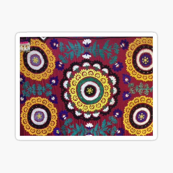 "Tajik floral Pattern" Sticker by Afoomani | Redbubble