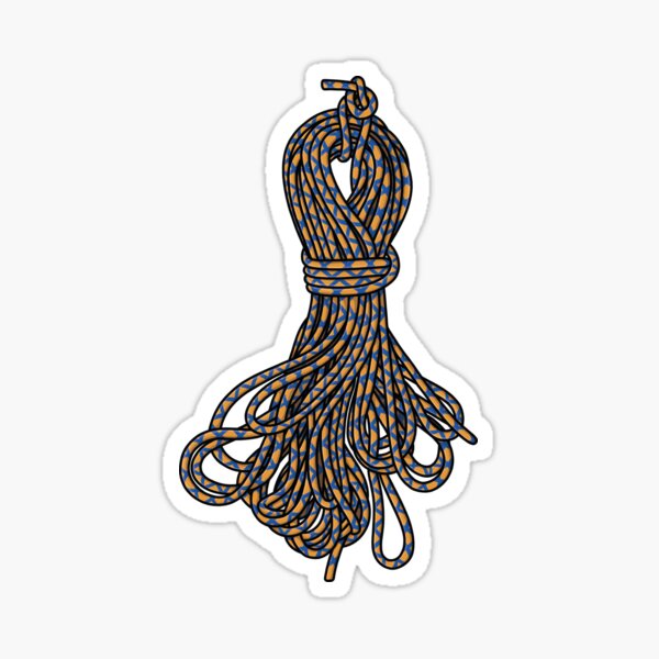 "Climbing Gear: Rope" Sticker by OhJaye | Redbubble