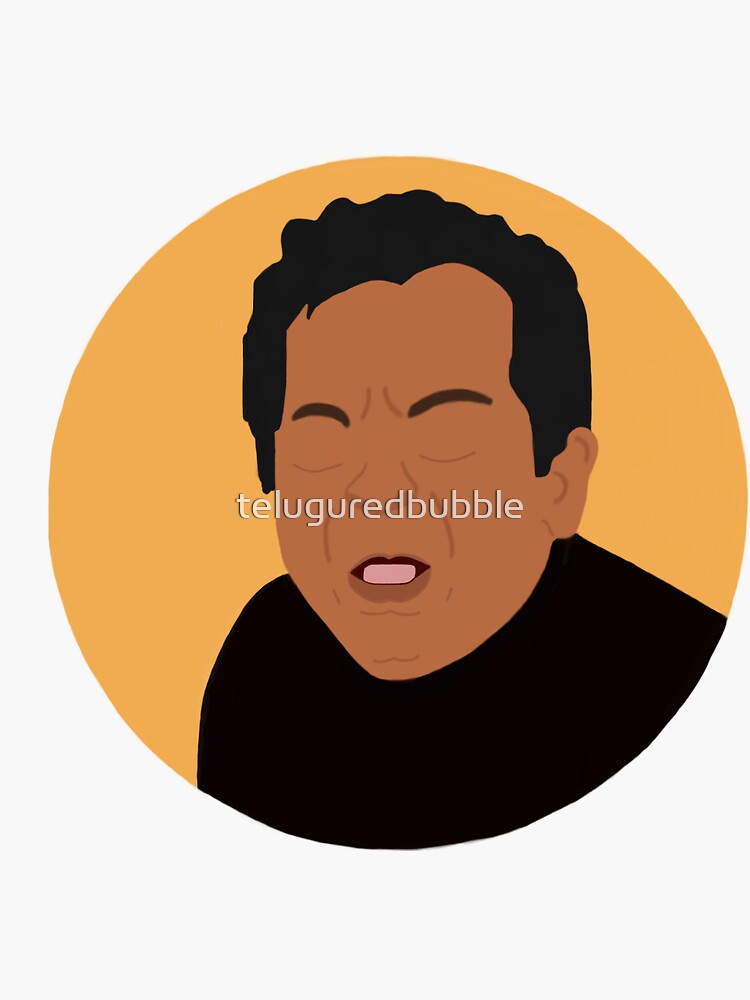 "Brahmanandam Colorblock Art" Sticker for Sale by teluguredbubble ...