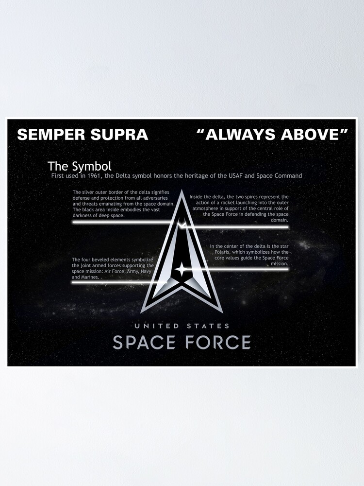 "U.S. Space Force logo and motto." Poster by AmericanInfidel | Redbubble