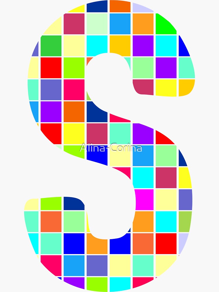 "Monogram S letter / Sierra Military letters" Sticker by Alina-Corina ...