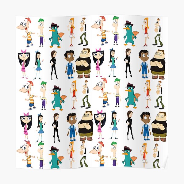 "Cartoon Characters" Poster for Sale by mVladdd | Redbubble