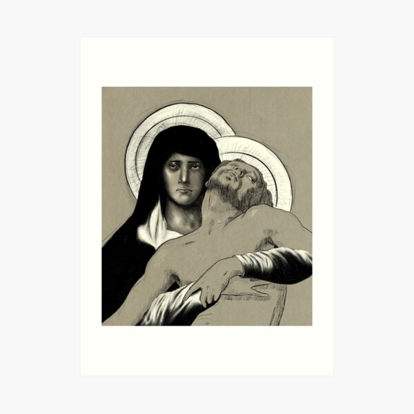"Bouguereau's Pieta Drawing" Art Print for Sale by samfinn | Redbubble