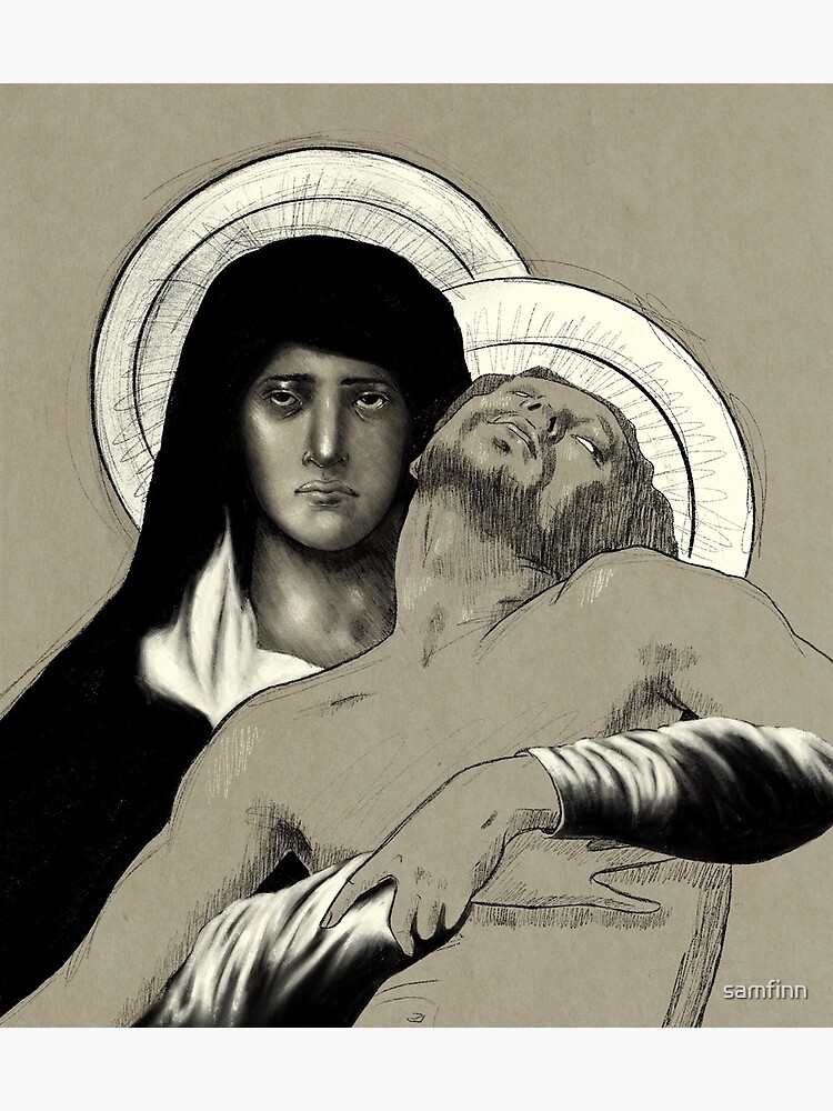 "Bouguereau's Pieta Drawing" Art Print for Sale by samfinn | Redbubble