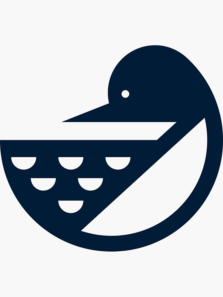 "Loon logo" Sticker for Sale by dacrecodesign | Redbubble