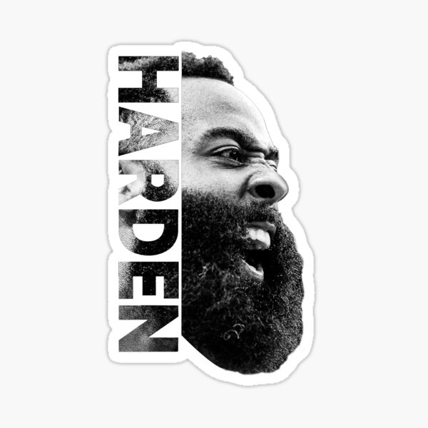 "James Harden - Black & White" Sticker by AYA-Design | Redbubble