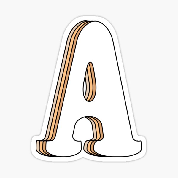 "The letter A - retro" Sticker for Sale by Margje | Redbubble