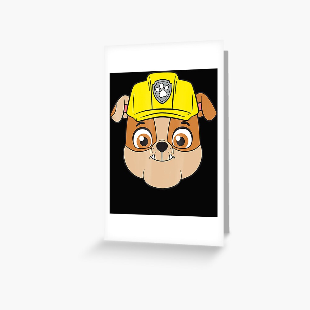 "PAW Patrol RUBBLE Face" Greeting Card for Sale by timothydias | Redbubble