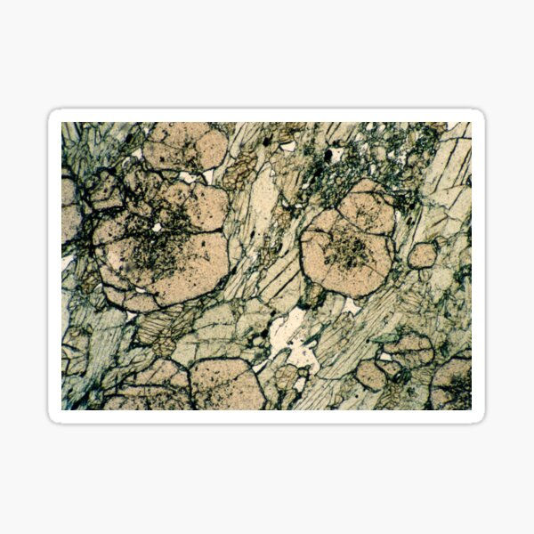 "Garnet Crystals in Pyroxene & Quartz Mineral Photography" Sticker by ...