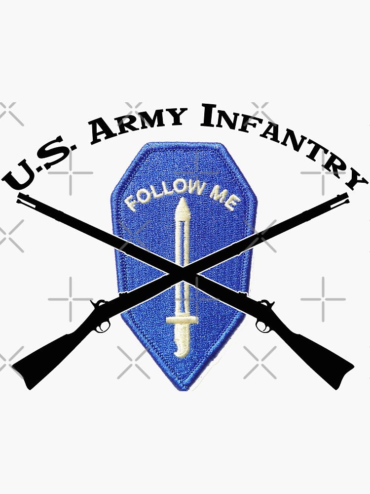 "U.S. Infantry - Follow Me" Sticker for Sale by Buckwhite | Redbubble