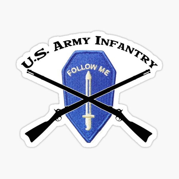 "U.S. Infantry - Follow Me" Sticker for Sale by Buckwhite | Redbubble