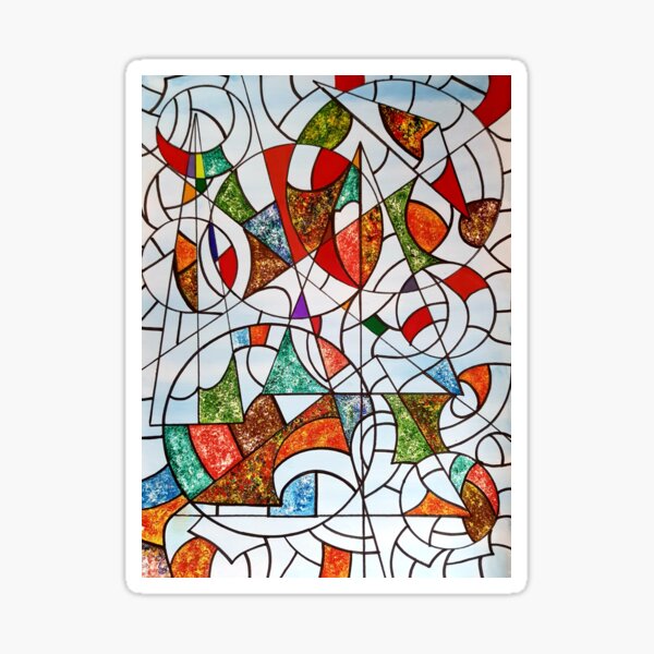 "Stain glass window" Sticker for Sale by Kevan67 | Redbubble