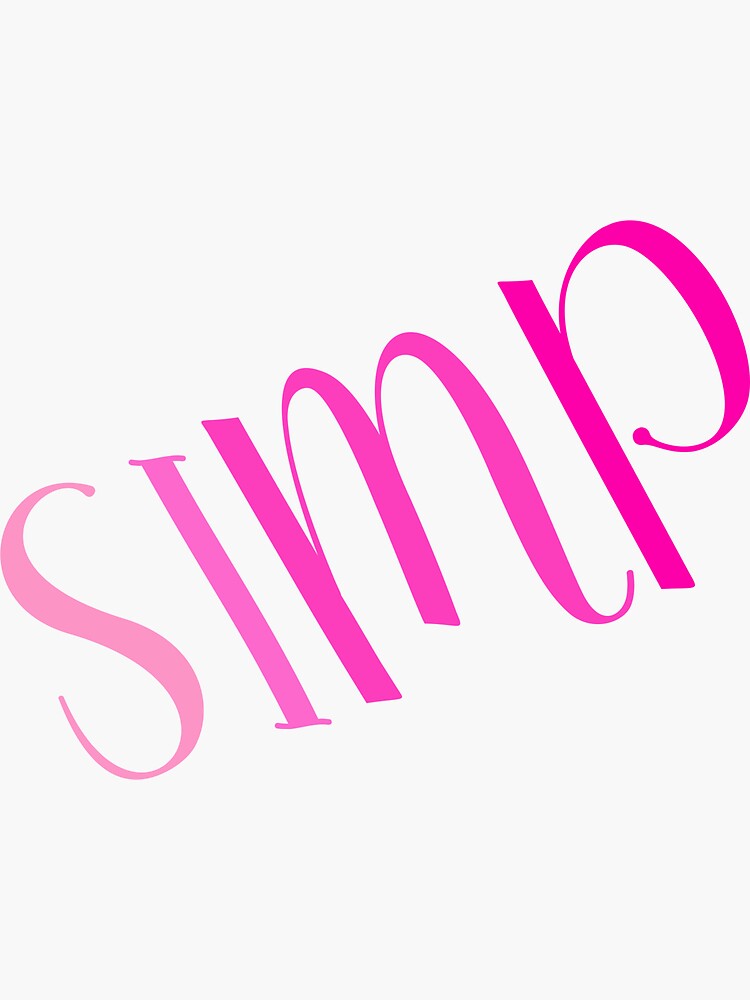 "SIMP" Sticker by mwils15 | Redbubble
