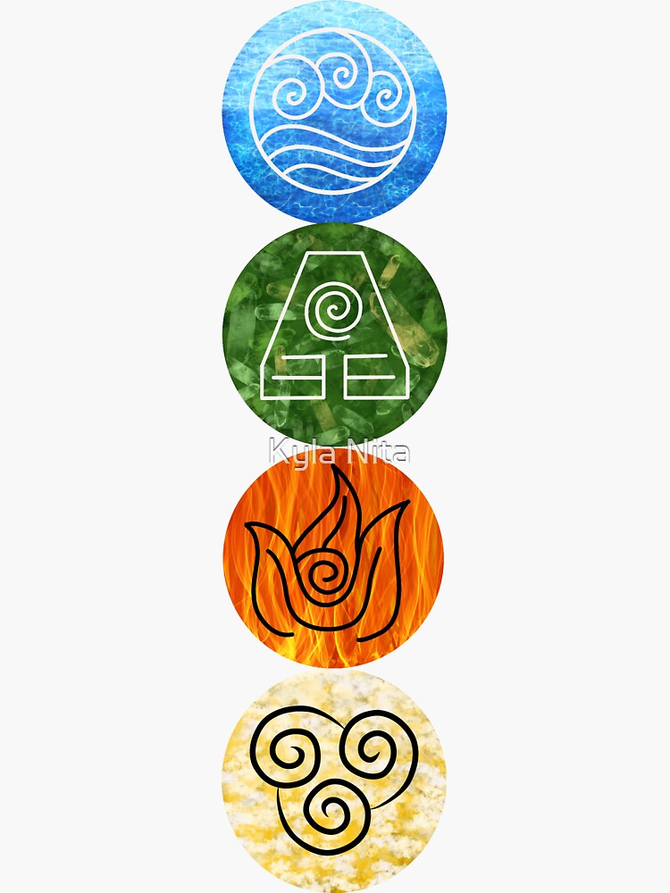 "Four Nations - ATLA" Sticker for Sale by k16kynita | Redbubble