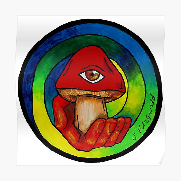 "Mushroom Eye Design" Poster by SadhasNost | Redbubble
